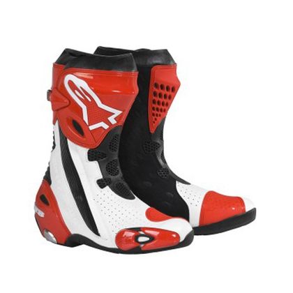 Bottes Alpinestars SUPERTECH R VENTED RED/BLACK - Motoblouz.com