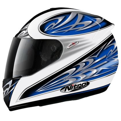 Casque intégral Nitro Helmets N1600VN Noir/Blanc/Bleu - Motoblouz.com