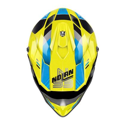 Cross helmet Nolan N53 - KICKBACK - LED YELLOW BLUE - Motoblouz.com