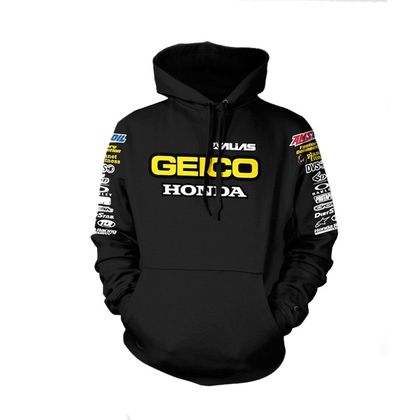 Sweat Alias GEICO RACE TEAM HOODIE - BLACK - Motoblouz.com