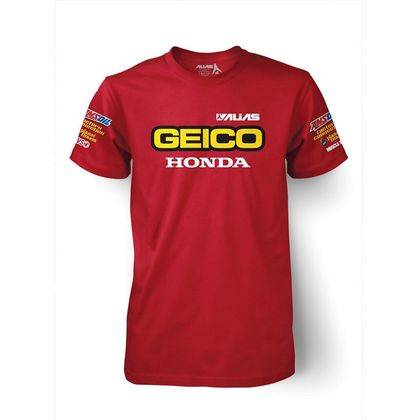 T-Shirt manches courtes Alias GEICO TEAM - RED - Motoblouz.com