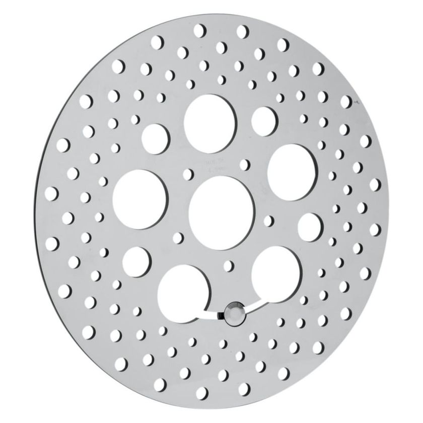 Round brake disc Drag Specialties DRILLED AND POLISHED FRONT ...
