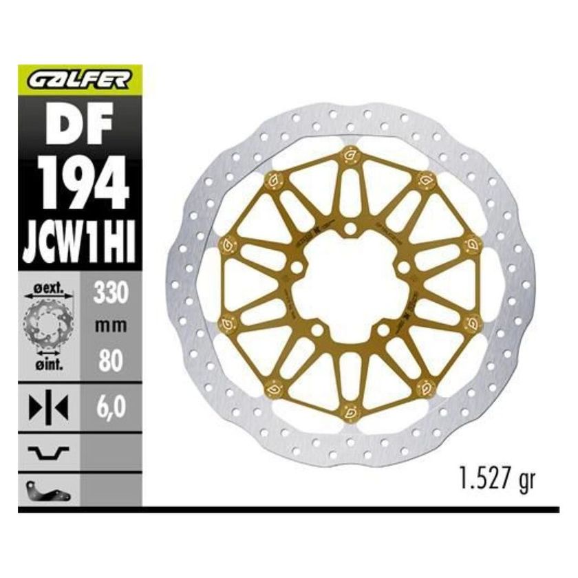 Round brake disc Galfer Racing FLOATECH KASHIMA 330X6MM - Motoblouz.com