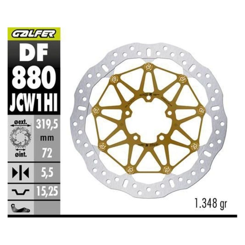 Disque de frein Rond Galfer Racing FLOATECH KASHIMA 319X5.5MM ...