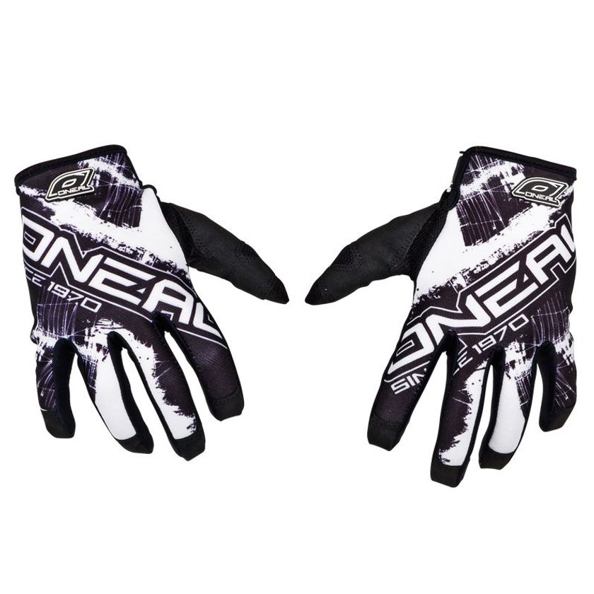 Cross gloves O'Neal JUMP SHOCKER BLACK WHITE - Motoblouz.com