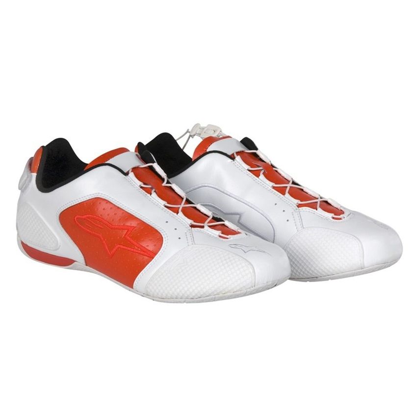 Motorbike sneakers Alpinestars F1 SPORT SHOES BLANC / ROUGE - Motoblouz.com