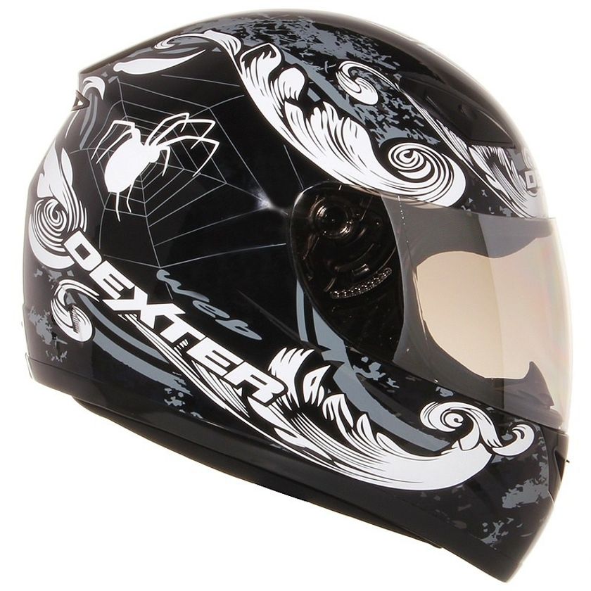 Casque intégral Dexter SPIDER NOIR/GRIS - Motoblouz.com