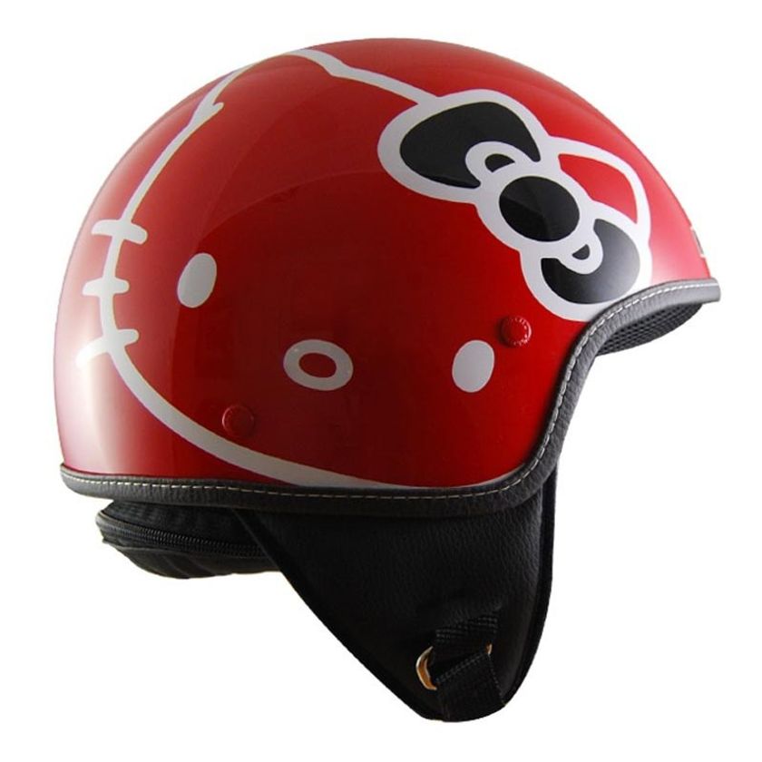 Casque jet Hello Kitty CHERRY ROUGE - Motoblouz.com