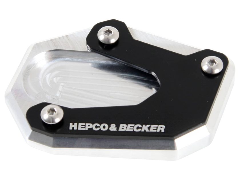 Extension de béquille Hepco & Becker latérale - noir/argent - Motoblouz.com