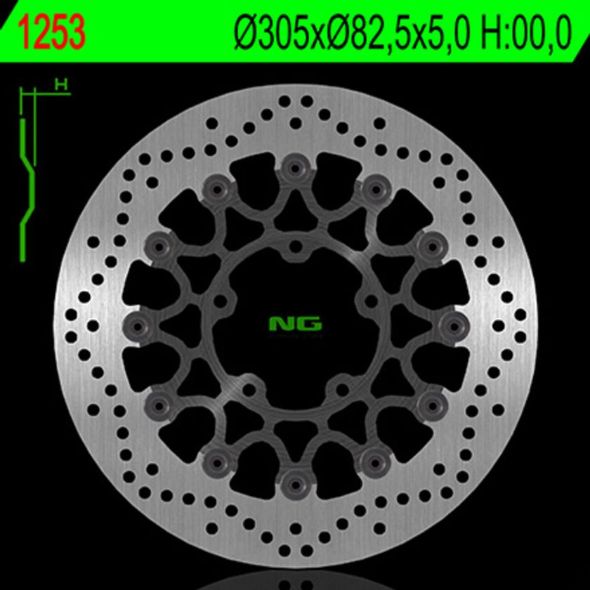 Round brake disc NG floating - Motoblouz.com