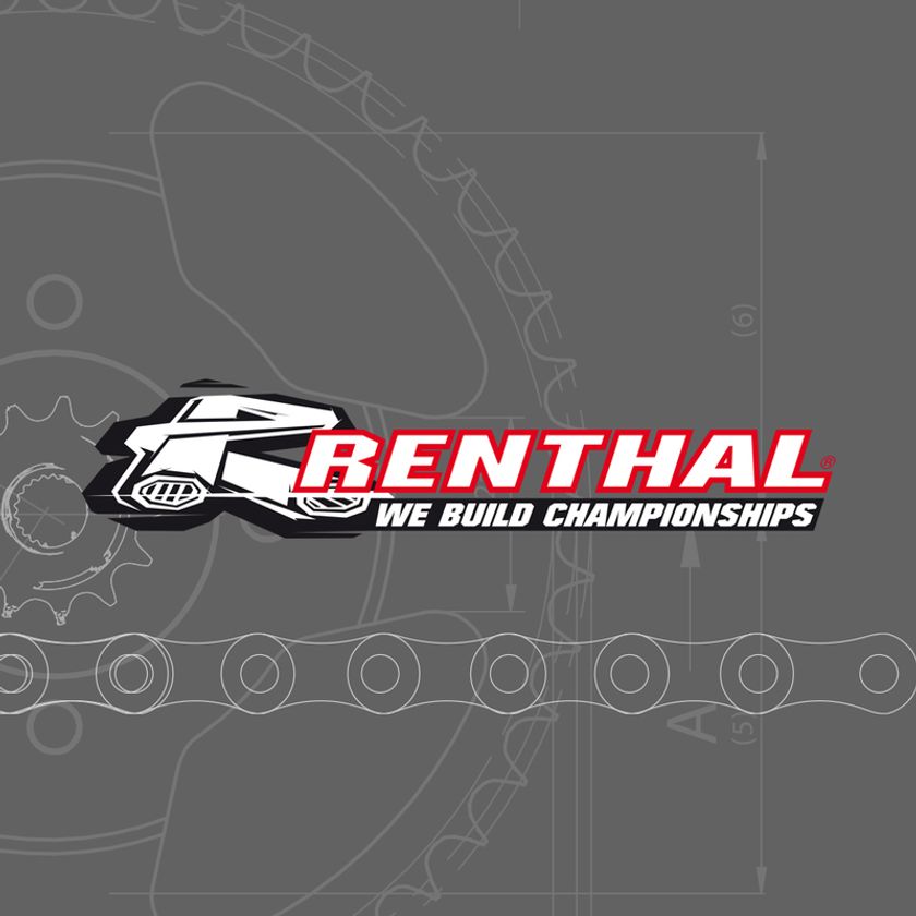Chain kit Renthal 520R3 13/52 reinforced - ultra-light anti-mud crown ...
