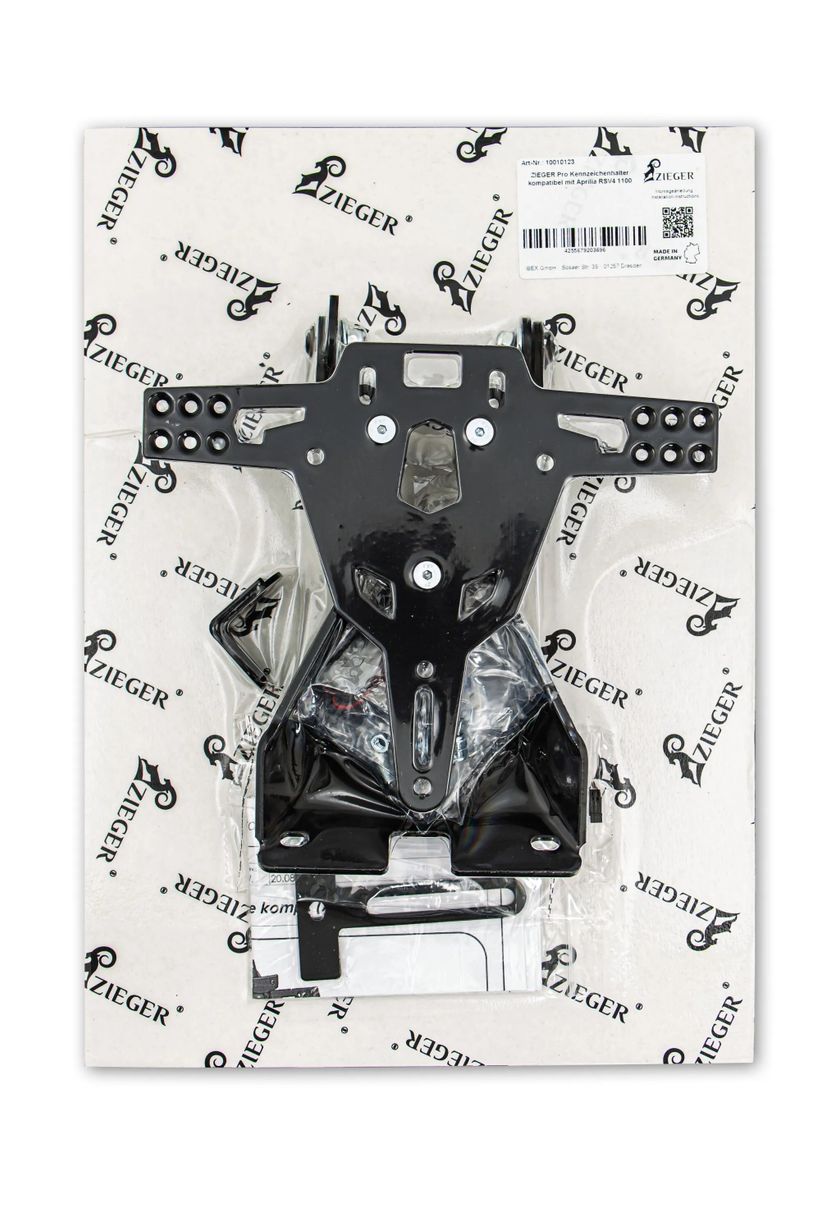 Plate support Zieger Type B AT registration kit - Motoblouz.com