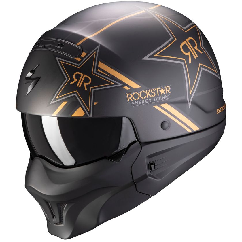 Casque jet Scorpion Exo EXO-COMBAT EVO - ROCKSTAR - Motoblouz.com