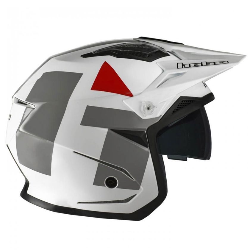 Casque trial Hebo ZONE 5 H-TYPE WHITE - Motoblouz.com