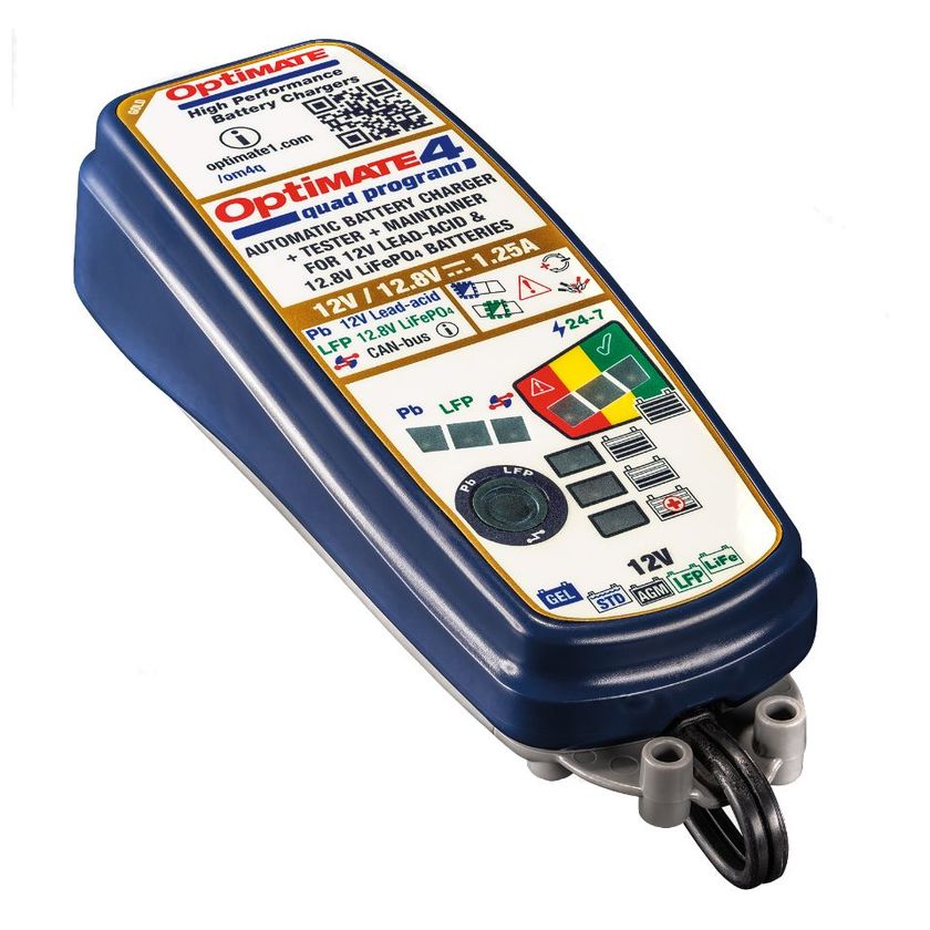 Chargeur de batterie Tecmate OptiMate 4 Quad Program Édition PREMIUM ...