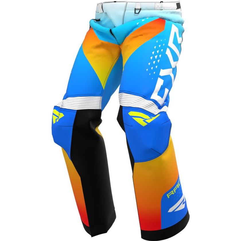 Enduro pants FXR COLD CROSS RR BLUE/TANGERINE - Motoblouz.com