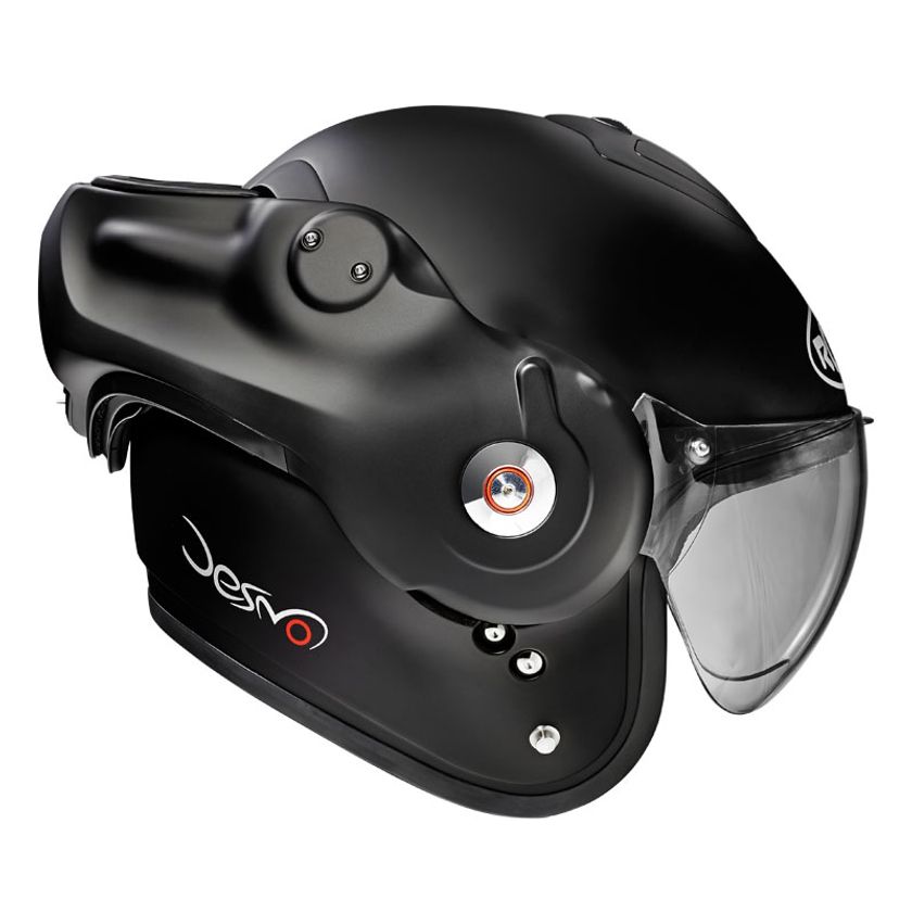 Casque modulable ROOF RO31 DESMO NOIR MAT - 2EME GENERATION - Motoblouz.com