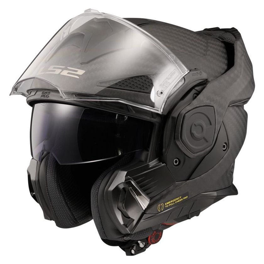 Casque modulable LS2 FF901 ADVANT X CARBON - SOLID - Motoblouz.com