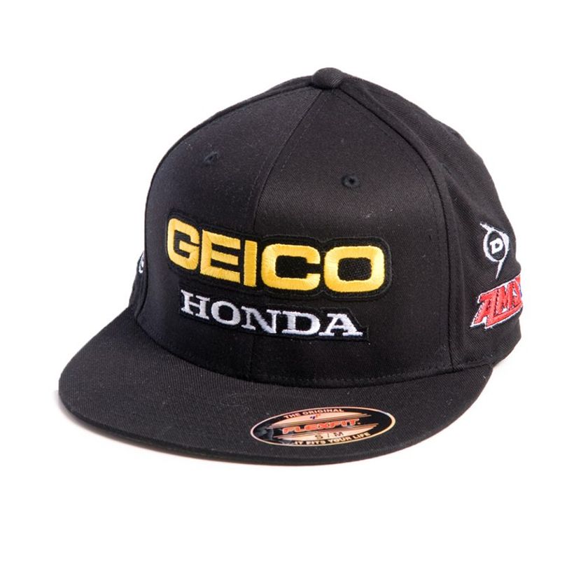 Casquette Alias GEICO TEAM FLEXFIT - BLACK - Motoblouz.com