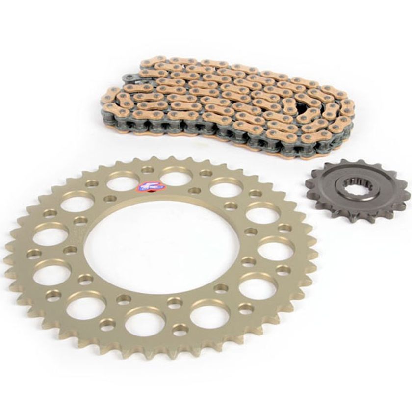 Kit chaine Renthal Tout terrain Alu Spécial grandes roues - Motoblouz.com