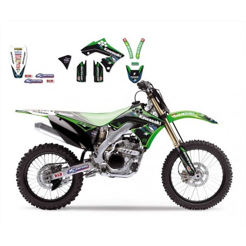 Deco kit Blackbird Réplica Kawasaki Racing Team MX1 - Motoblouz.com