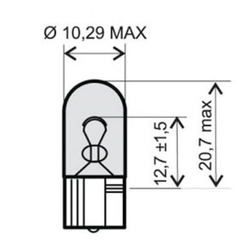 Ampoule Philips TEMOINS WEDGE BASE WY5W AMBRE 12V 5W W2.1X9.5D universel - Motoblouz.com