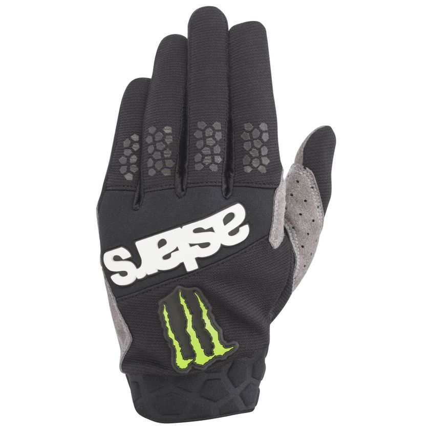 Cross gloves ALPINESTARS MONSTER RAPTOR - MONSTER - BLACK GREEN ...