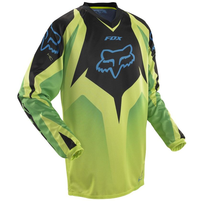 Cross shirt Fox HC RACE GREEN JERSEY - Motoblouz.com
