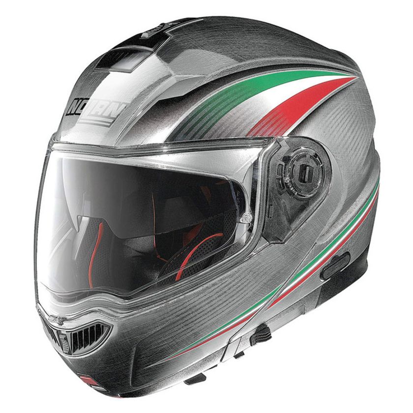 Modular helmet Nolan N104 ABSOLUTE ITALY N-COM CHROME - Motoblouz.com