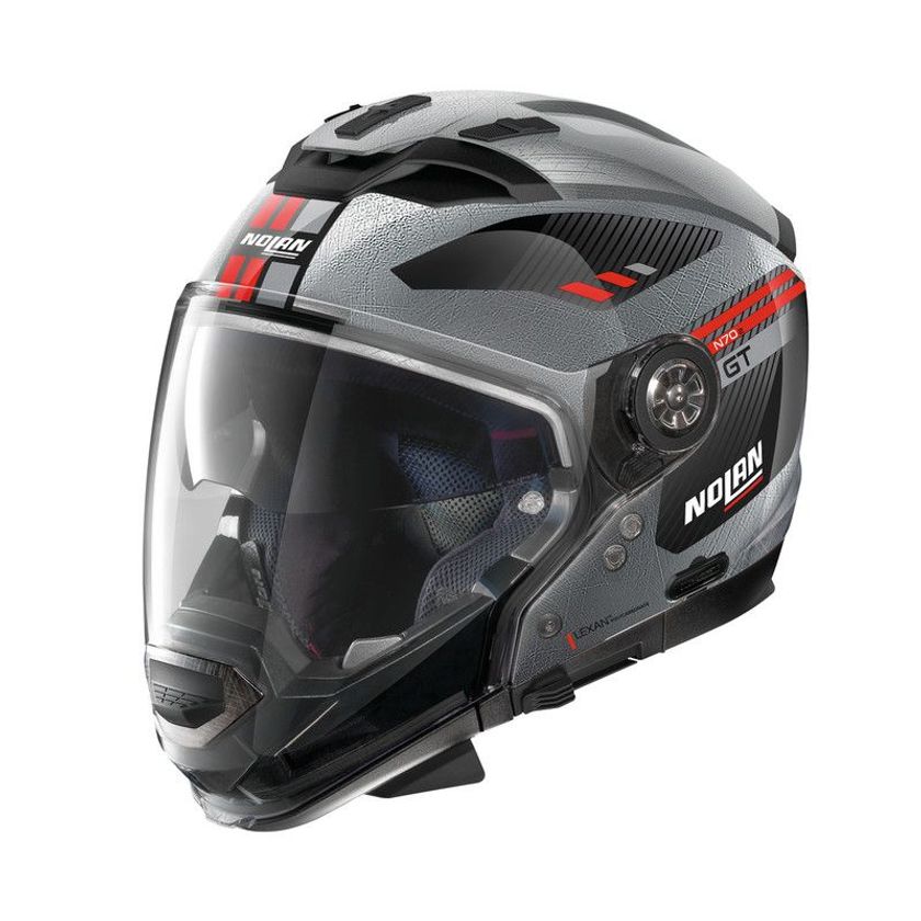 Jet helmet Nolan N70.2 GT - BELLAVISTA - SCRATCHED CHROME - Motoblouz.com