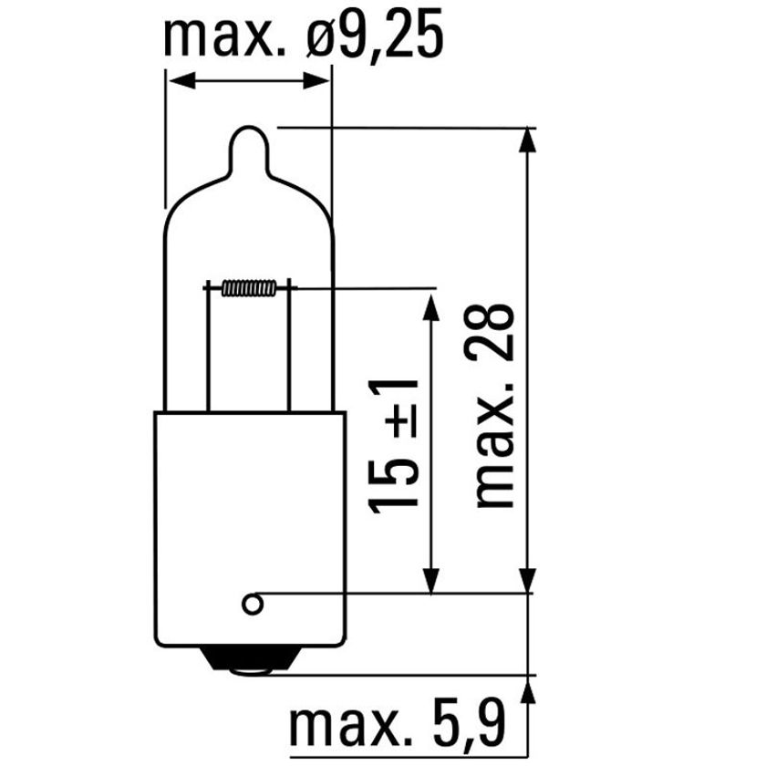 Ampoule Philips TEMOINS H6W 12V 6W BAX9S 1 universel - Motoblouz.com