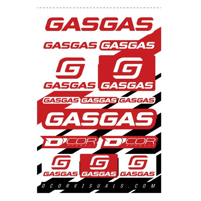 Planche de stickers D'cor Gas Gas - Motoblouz.com