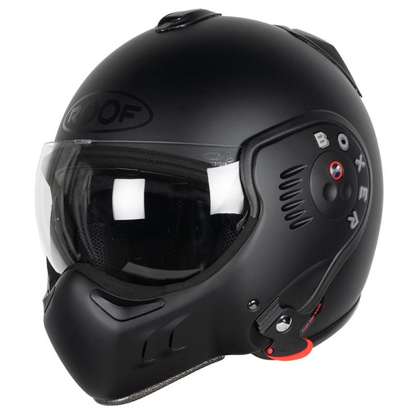 Casque modulable ROOF BOXER V8 S - NOIR MAT + ECRAN DARK SMOKE ...