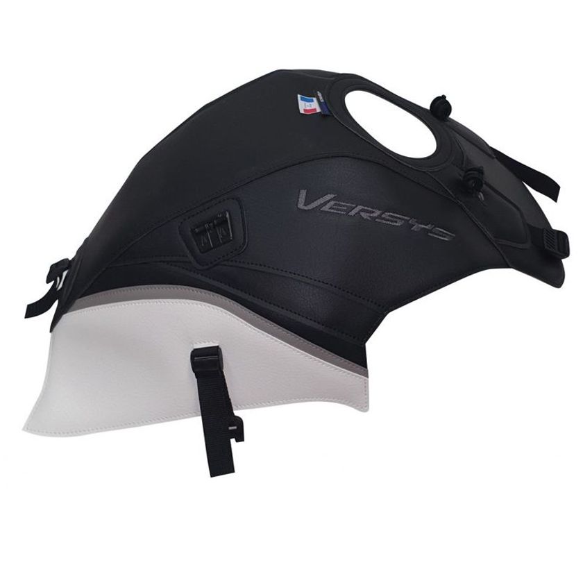 Tapis de réservoir Bagster NOIR MAT GRAINÉ/DÉCO DAIM/BLANC - Motoblouz.com