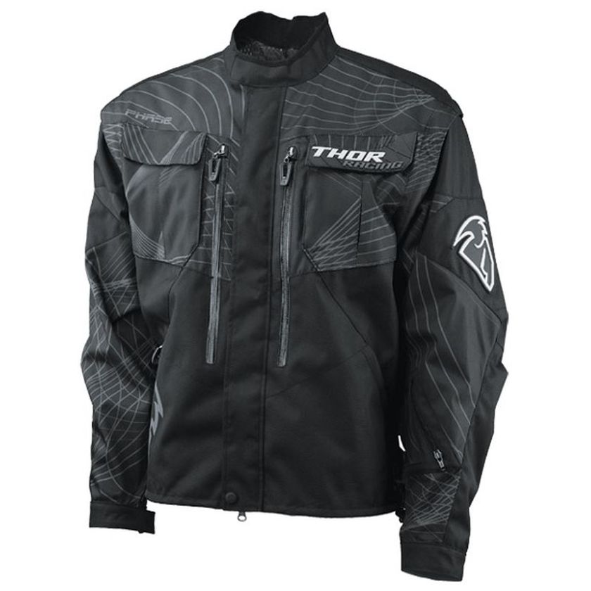 Enduro jacket Thor Black Phase jacket - Motoblouz.com