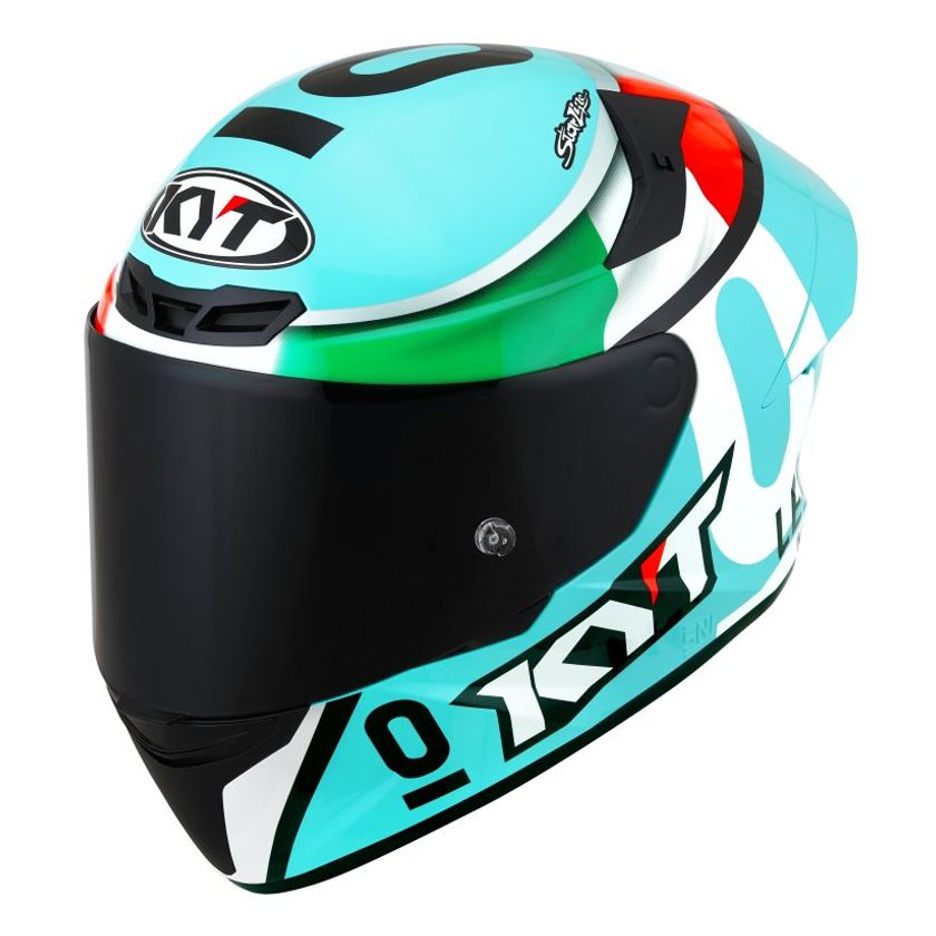 Casque intégral KYT TT-COURSE - LEOPARD REPLICA TRICOLORE - Motoblouz.com