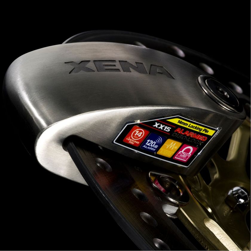 Antivol XENA Bloque disque Alarme XX15 SRA 1 universel - Motoblouz.com
