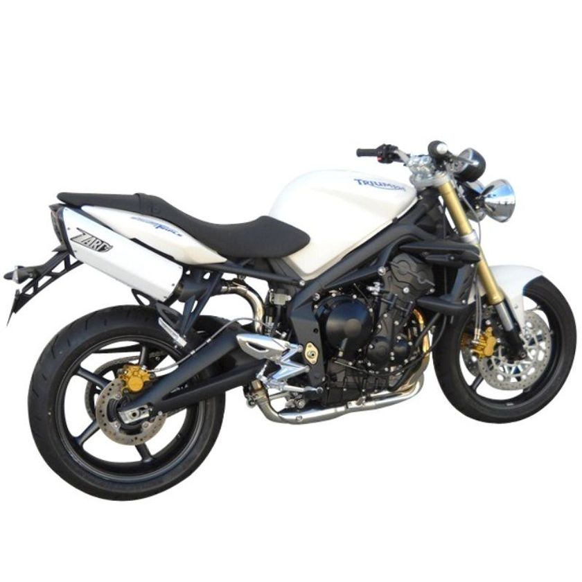 Silencer Zard Penta alu blanc position haute - Motoblouz.com