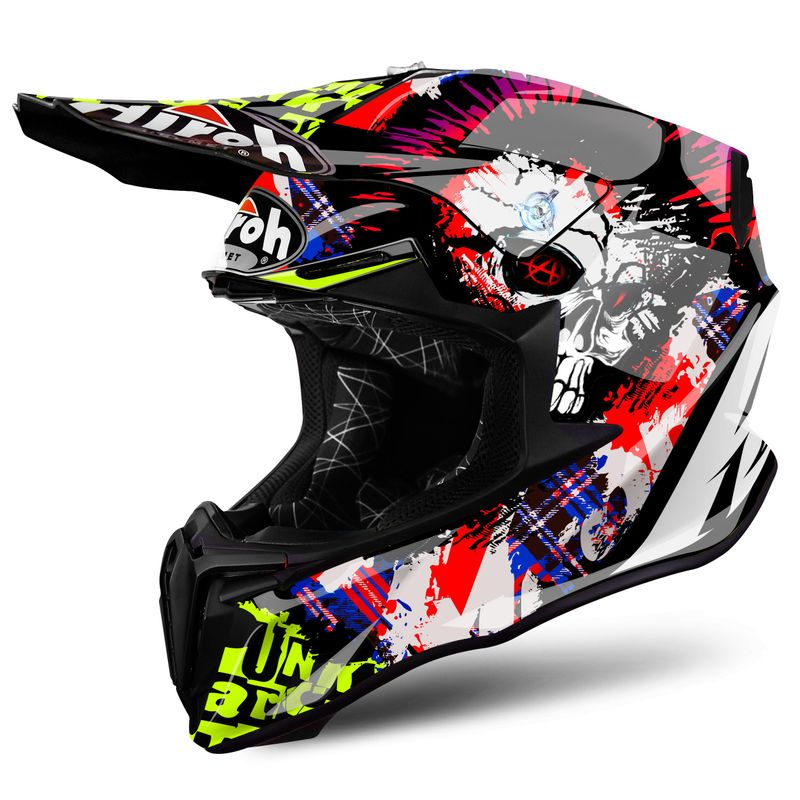 Casco de motocross Airoh TWIST CRAZY BLACK GLOSS - Cascos Motocross ...